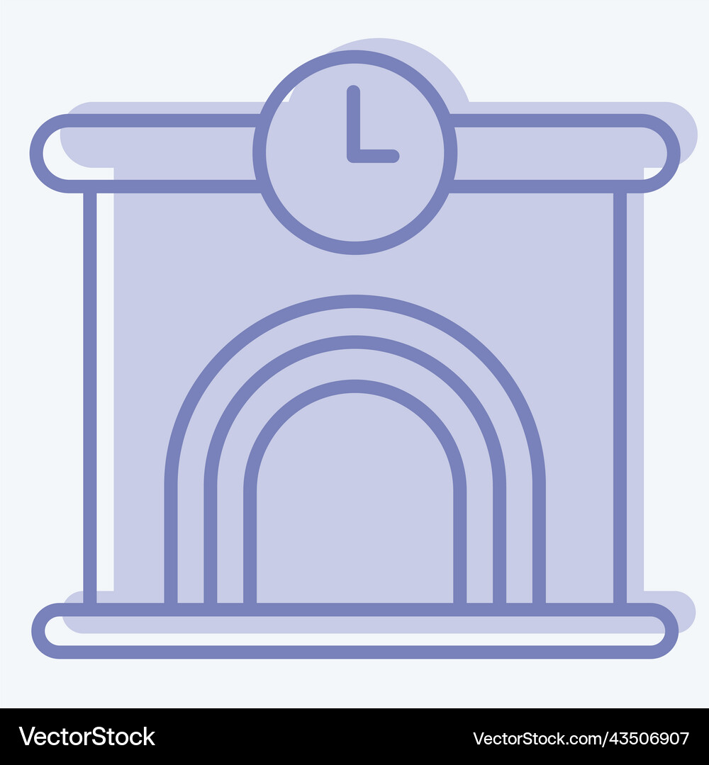 Icon railway station suitable for education Vector Image