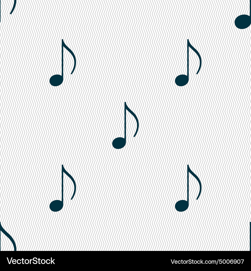 Musical note music ringtone icon sign seamless Vector Image