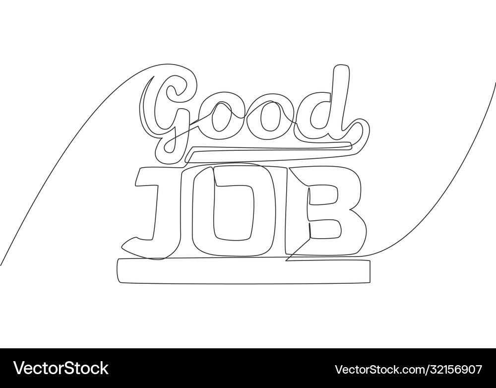 One continuous line drawing motivational Vector Image