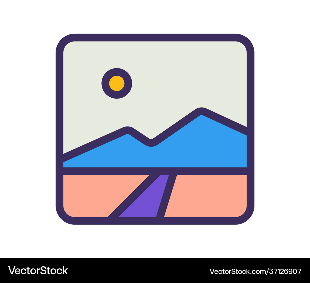 Picture image painting single isolated icon Vector Image