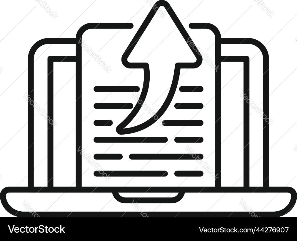 Result file icon outline graph market Royalty Free Vector