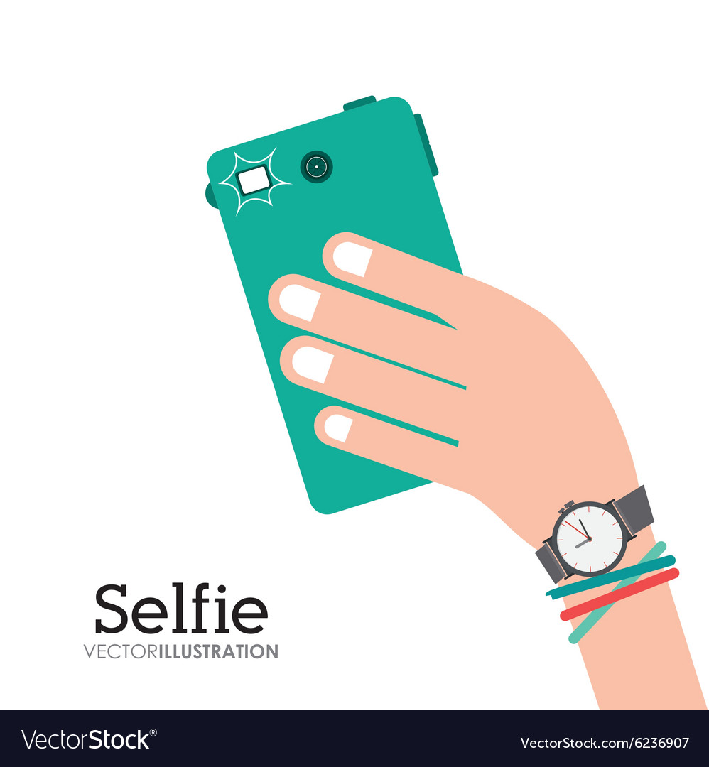 Selfie design Royalty Free Vector Image - VectorStock