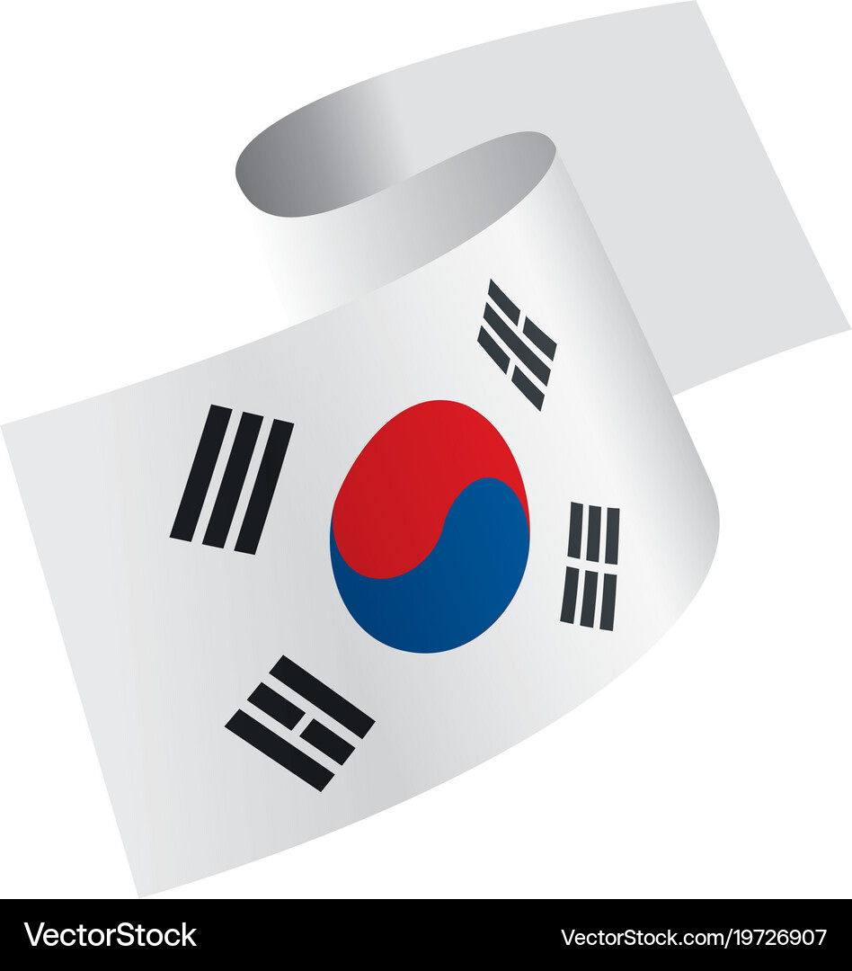South korean flag Royalty Free Vector Image - VectorStock