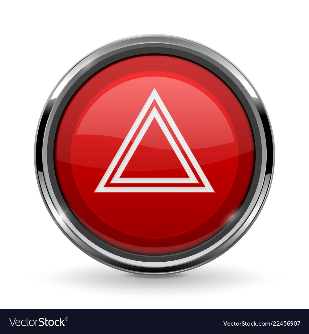 Warning light button car dashboard element Vector Image