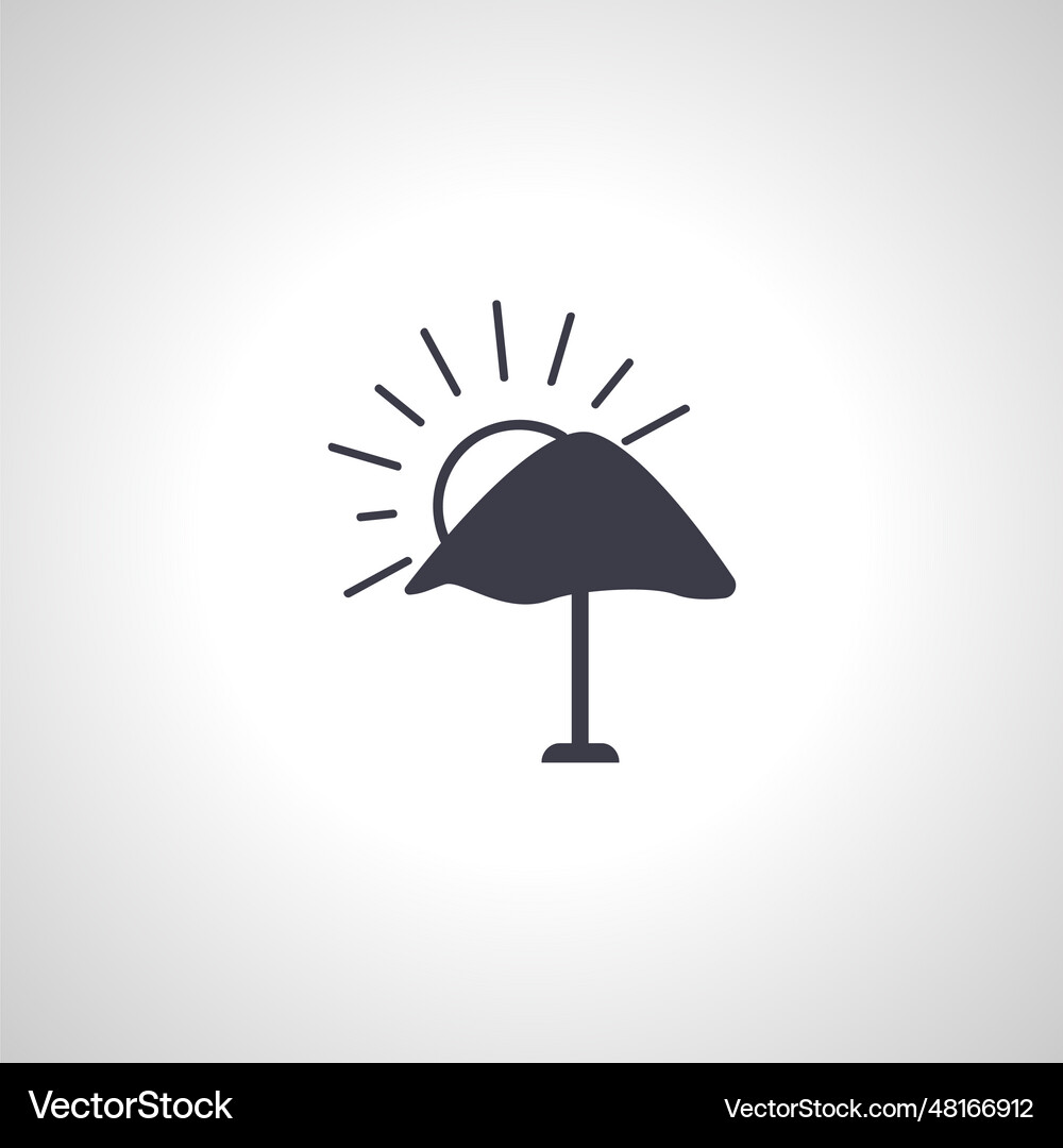Beach umbrella summer rest icon umbrella Vector Image