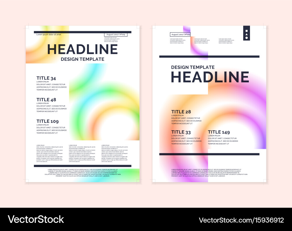 Brochure template for business modern journal Vector Image