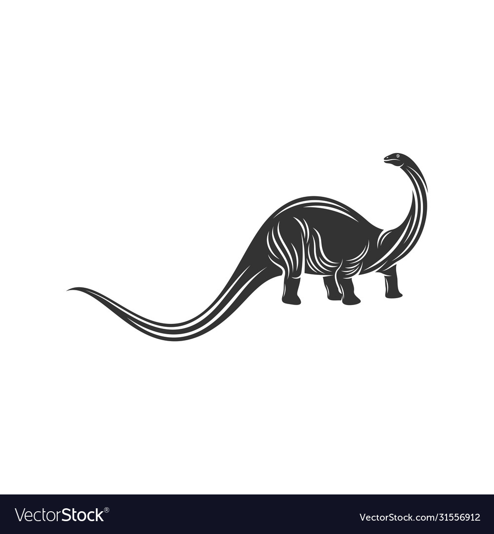 Brontosaurus logo design icon symbol template Vector Image
