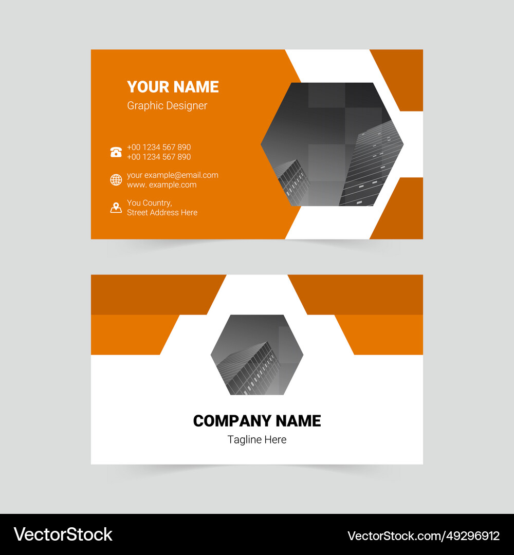 Creative business general business card template Vector Image