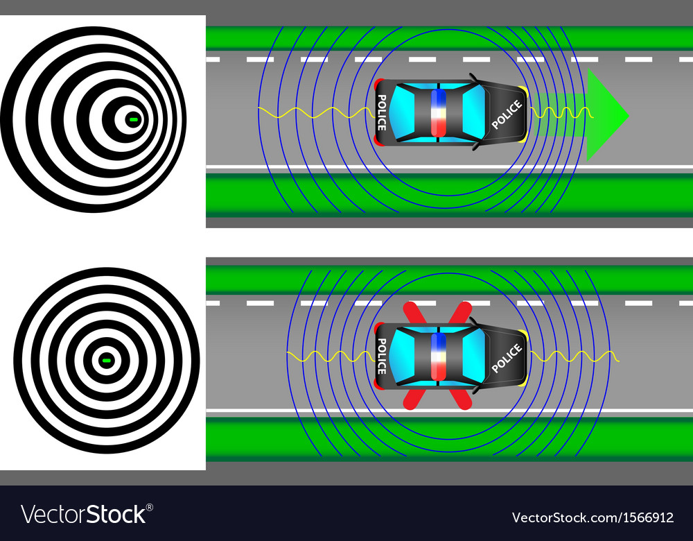 Doppler Effect Visualization Royalty Free Vector Image