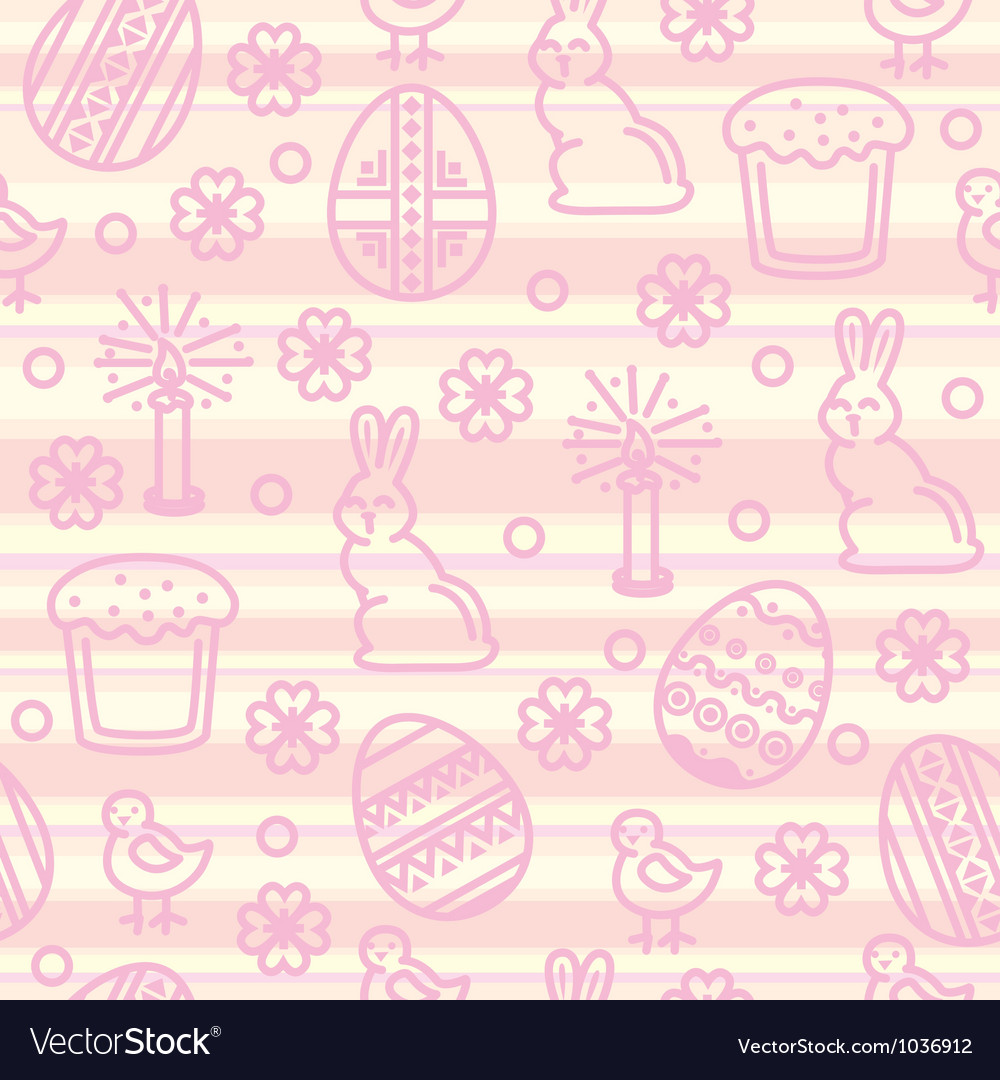 Easter seamless pattern Royalty Free Vector Image