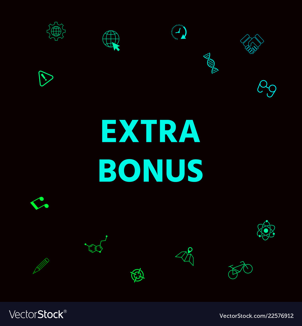 Extra bonus - button Royalty Free Vector Image