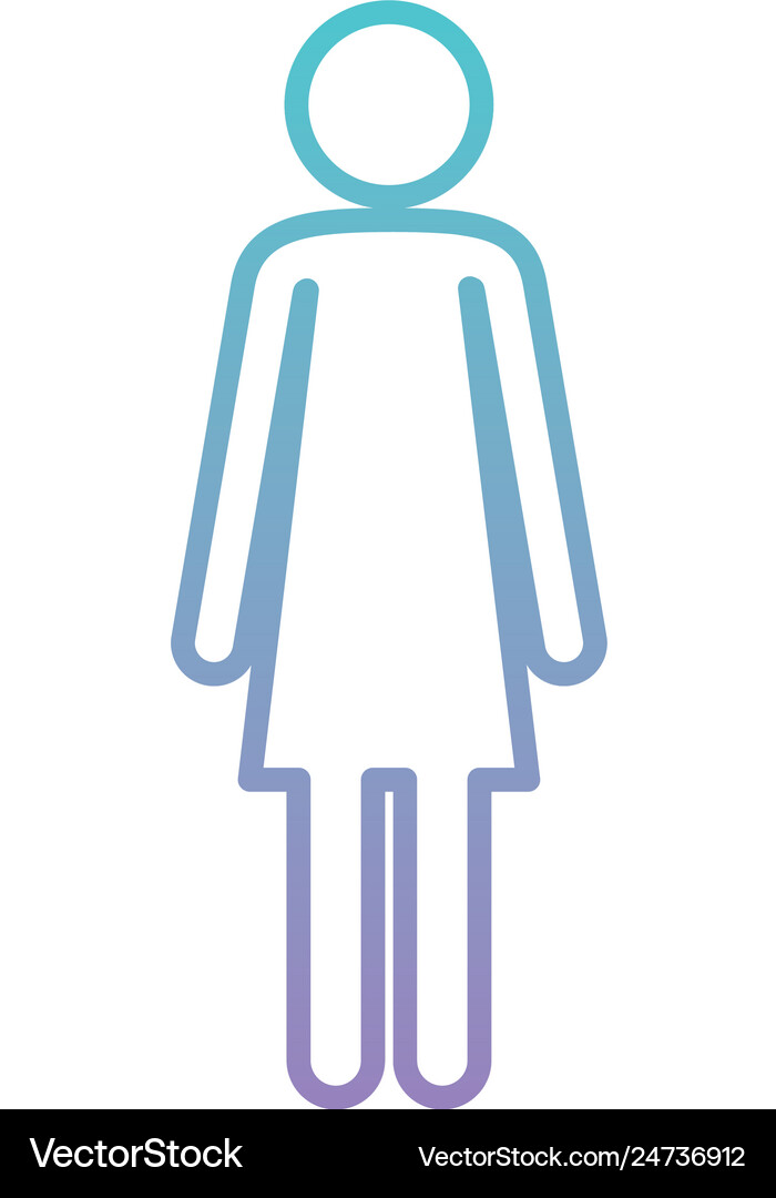 Female figure human silhouette Royalty Free Vector Image