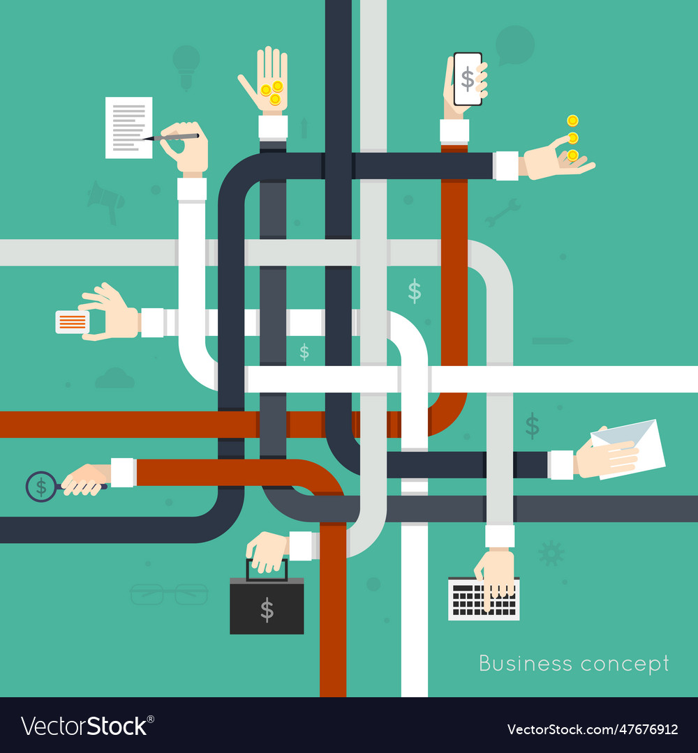 Hand holding objects flat line Royalty Free Vector Image