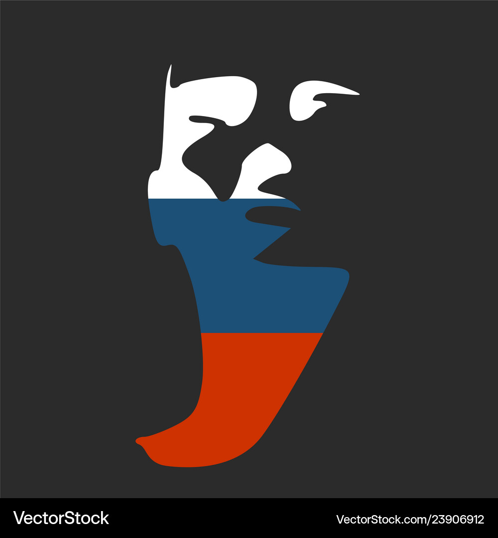 Head silhouette face front view Royalty Free Vector Image