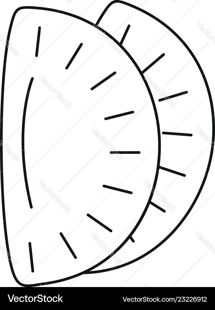 Mexican patty icon outline style Royalty Free Vector Image