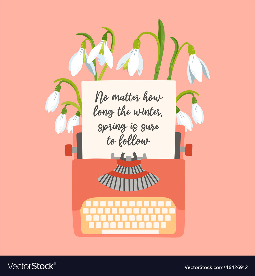 Spring greeting card blooming snowdrops Royalty Free Vector Spring greeting card blooming snowdrops Royalty Free Vector