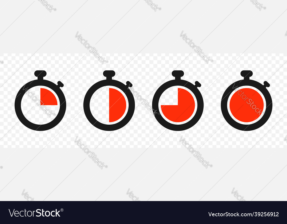 Timer and stopwatch icon set Royalty Free Vector Image
