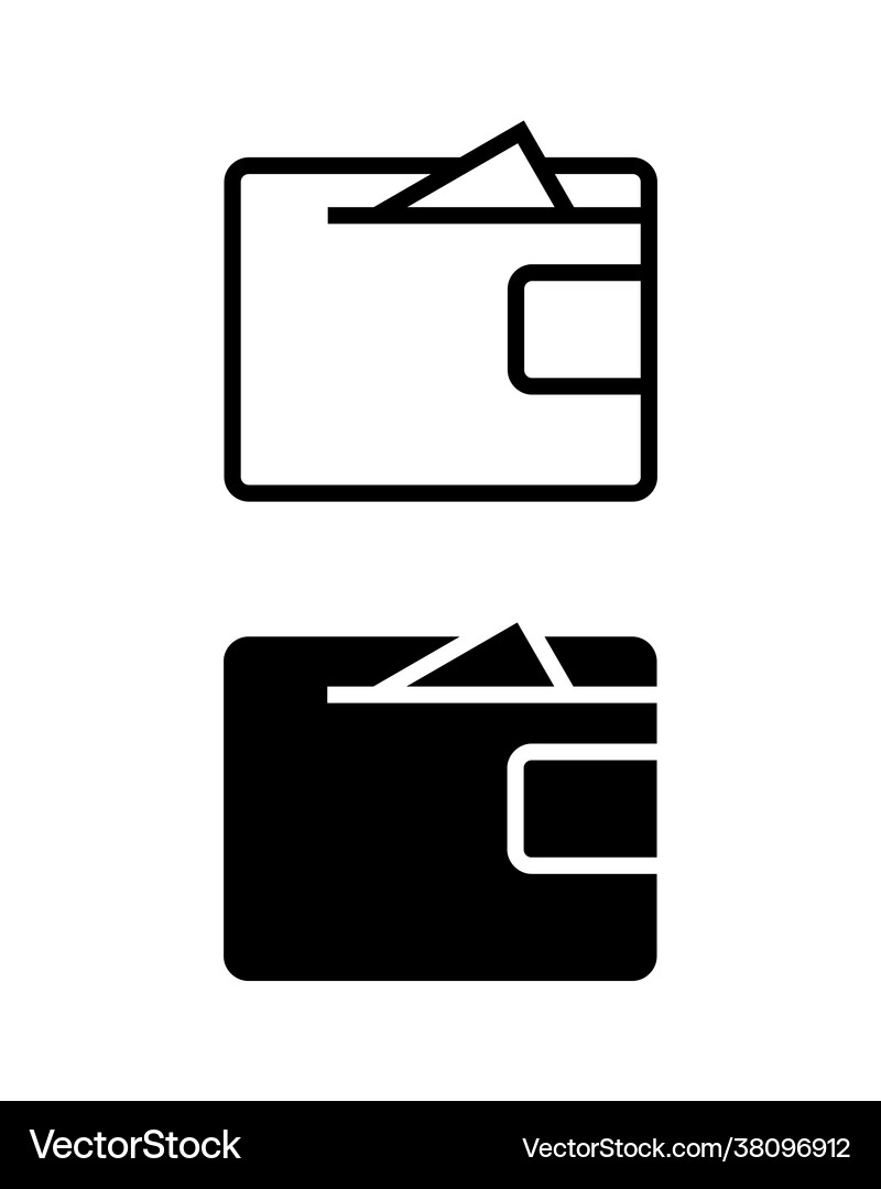 Wallet icon in trendy flat style isolated Vector Image
