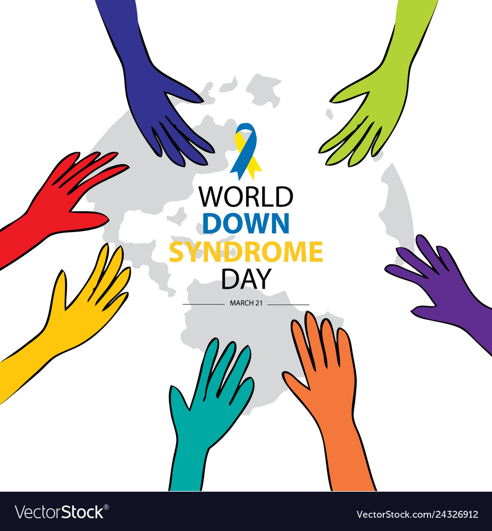 World down syndrome day march 21 Royalty Free Vector Image