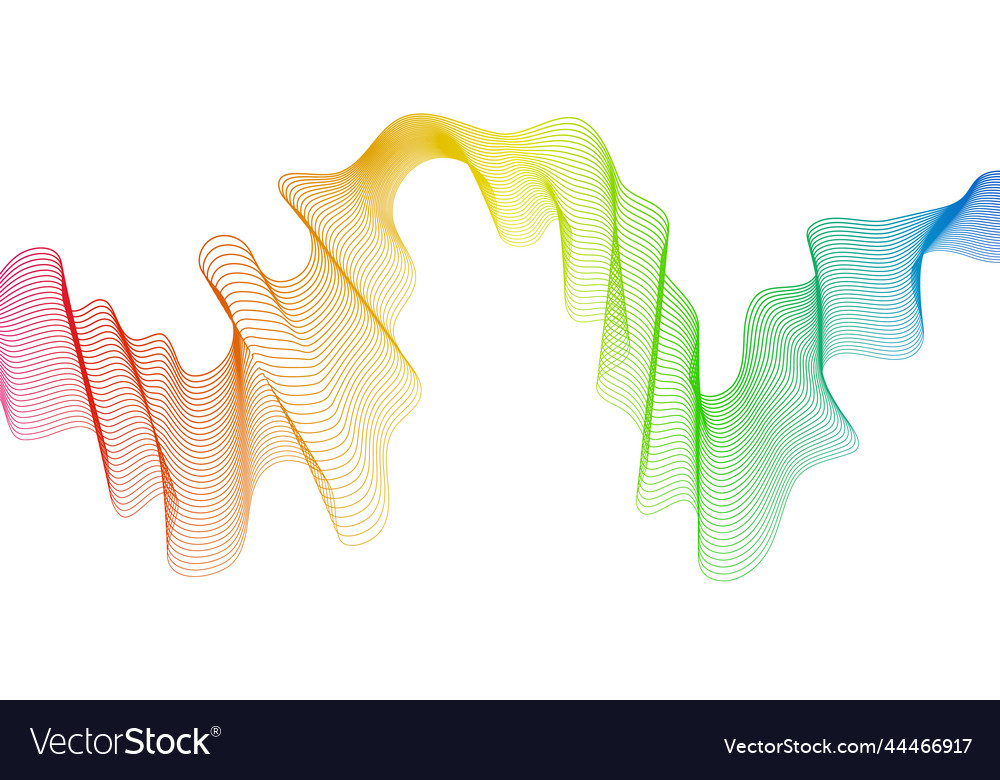 Abstract backdrop with wave gradient lines Vector Image