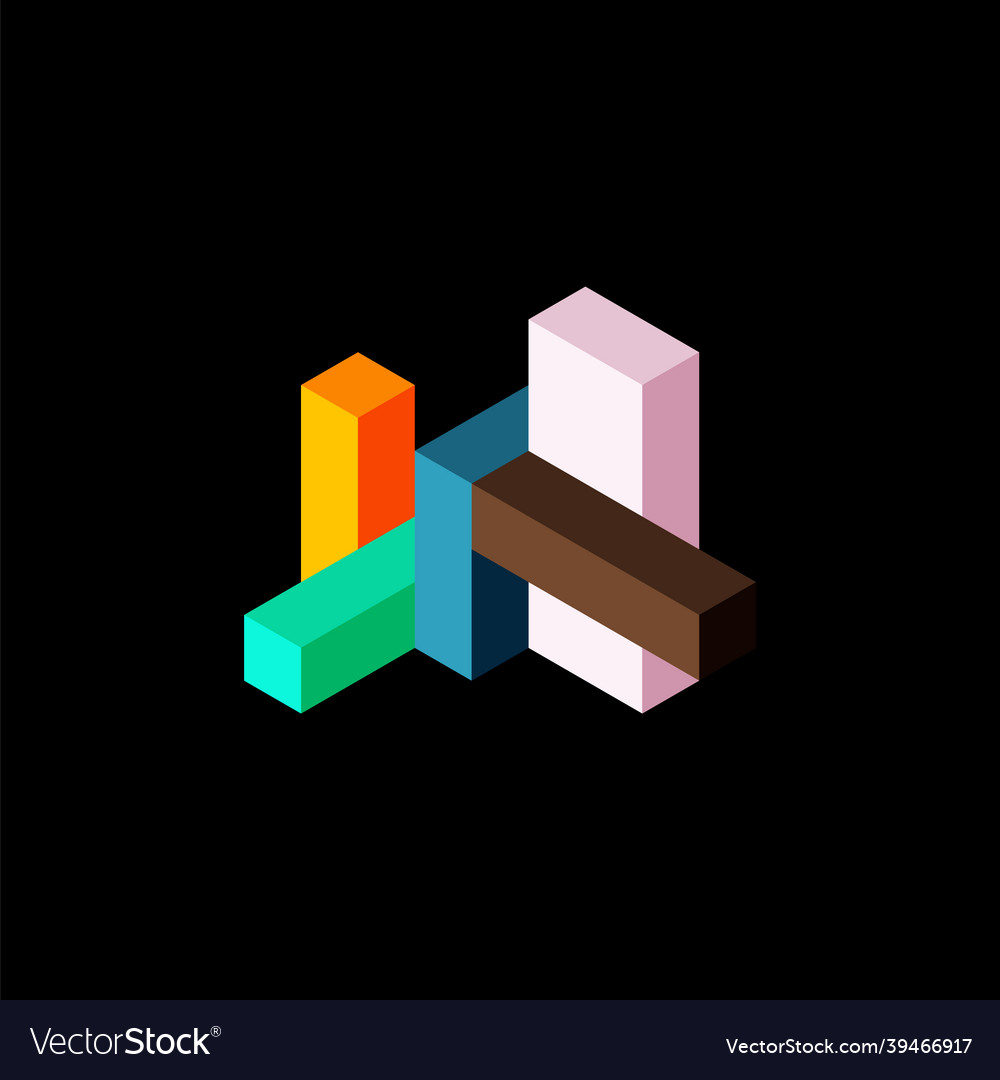 Abstract background 3d cubes cubic elements Vector Image