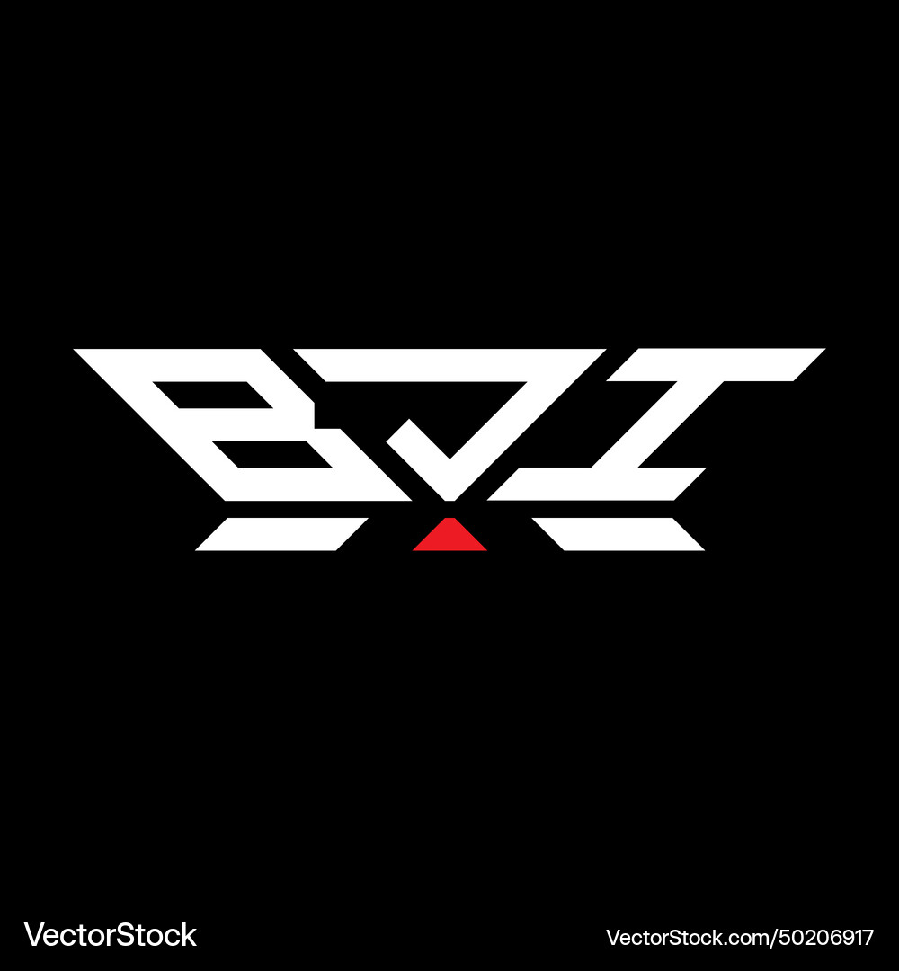 Bji letter logo design simple and modern Vector Image