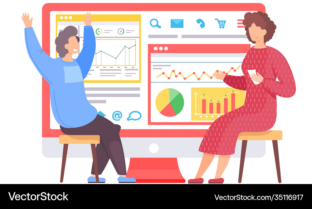 Coworking office and employees sharing working Vector Image