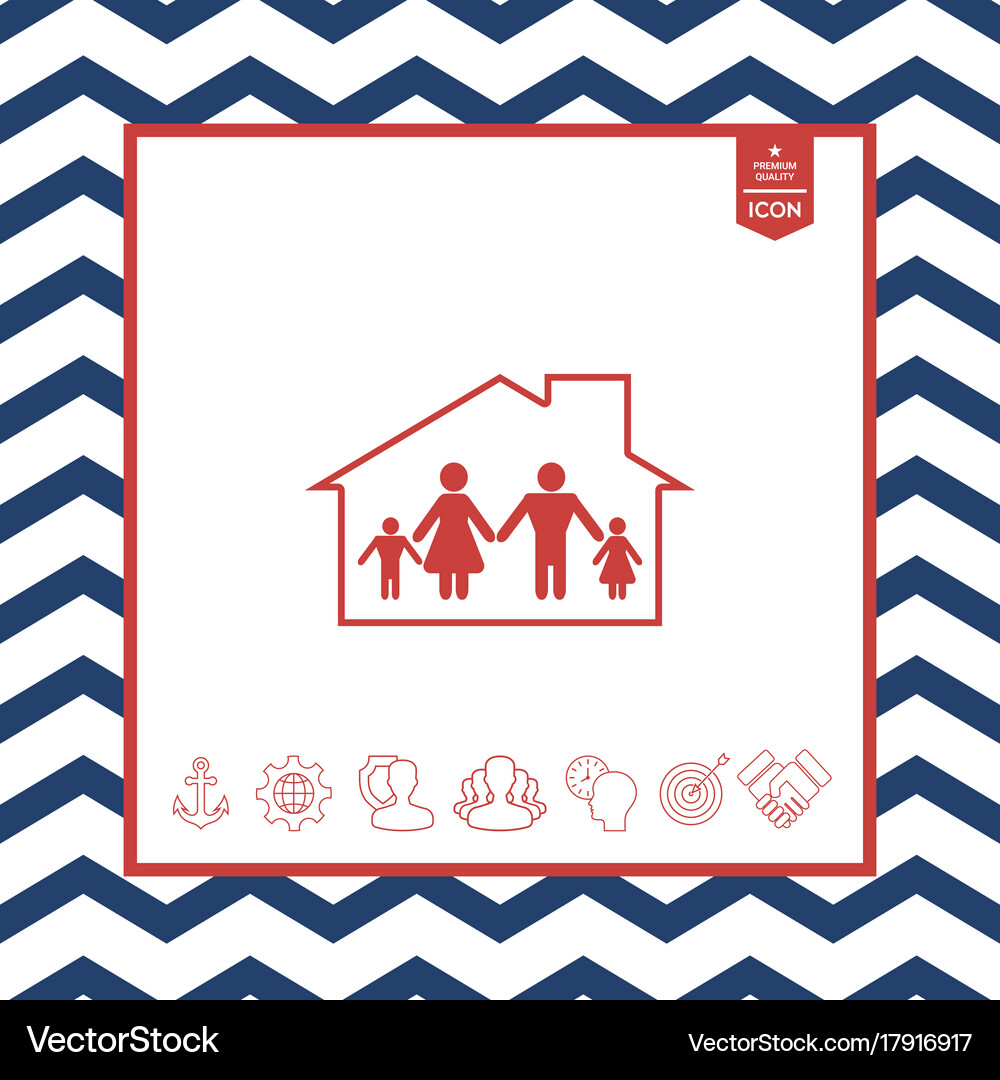 Family home icon Royalty Free Vector Image - VectorStock