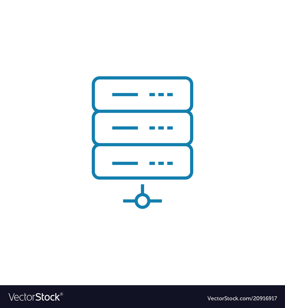 Internet server linear icon concept Royalty Free Vector Internet server linear icon concept Royalty Free Vector