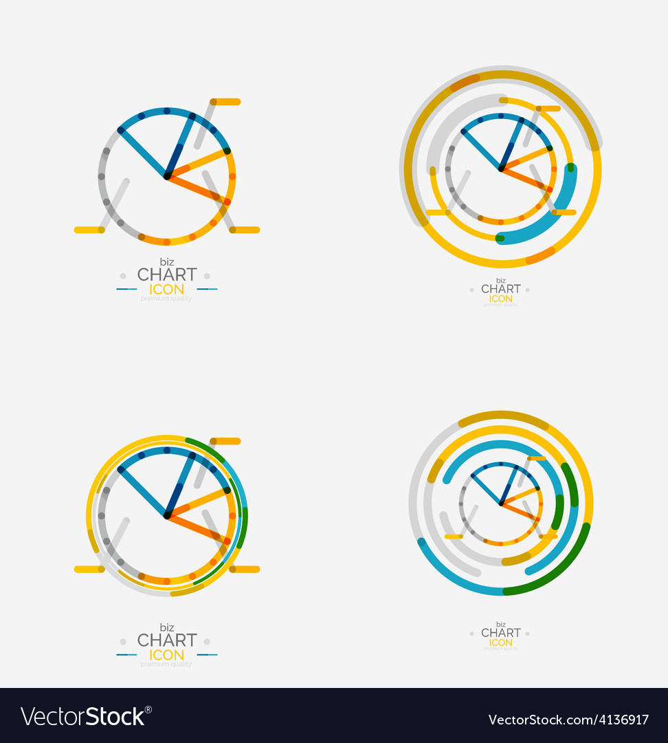 Line graph chart icon Royalty Free Vector Image