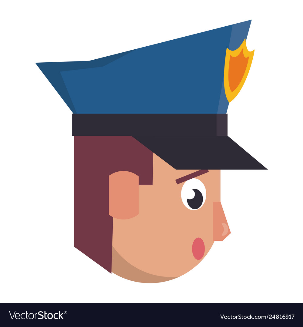 Police face cartoon Royalty Free Vector Image - VectorStock Police face cartoon Royalty Free Vector Image - VectorStock