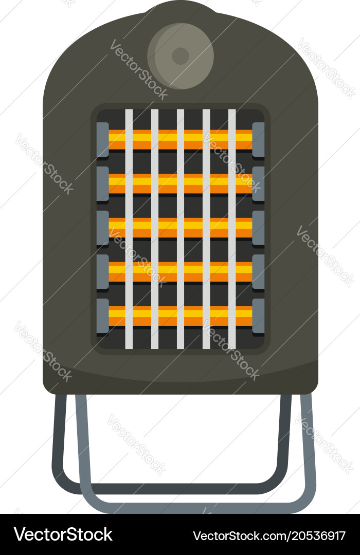 Portable heater icon flat style Royalty Free Vector Image