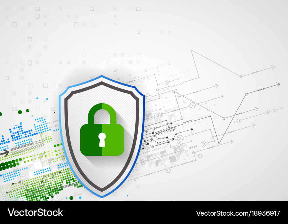 Protection concept of digital and technological Vector Image