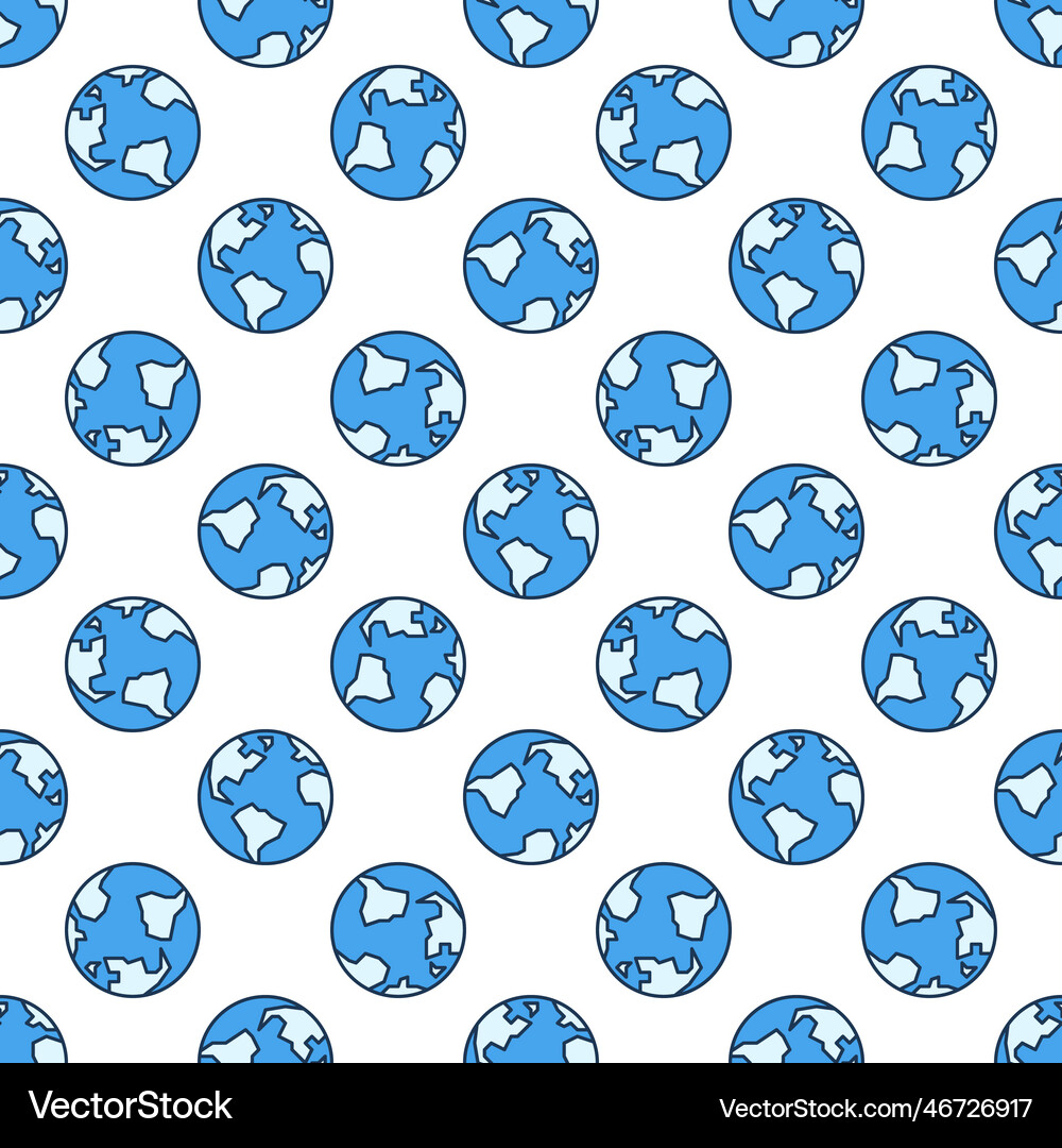 World earth concept round colored modern seamless Vector Image