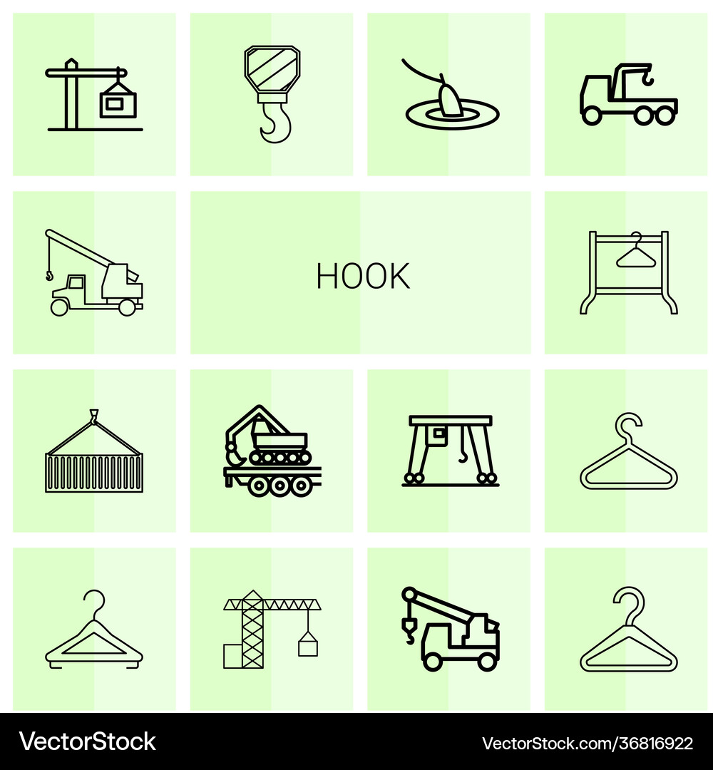 Hook icons Royalty Free Vector Image - VectorStock