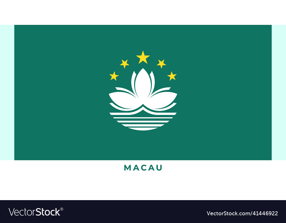 National flag of macau Royalty Free Vector Image