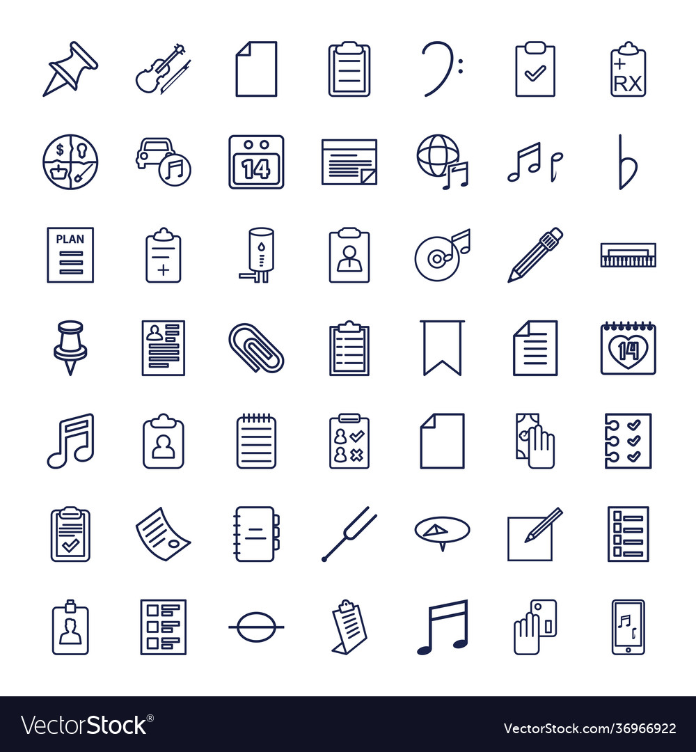 Note icons Royalty Free Vector Image - VectorStock