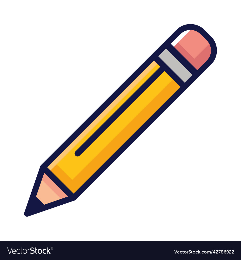 Pencil write tool Royalty Free Vector Image - VectorStock