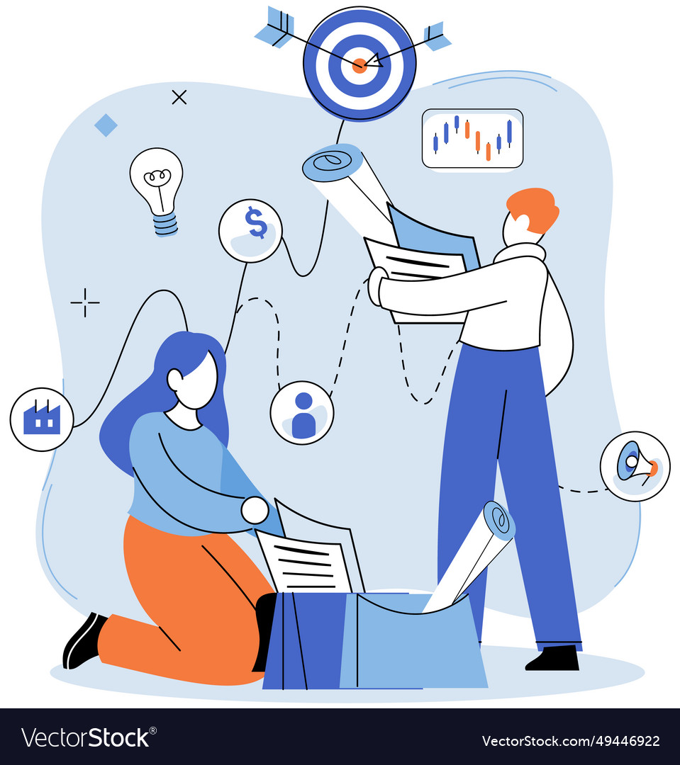 Project launch startup Royalty Free Vector Image