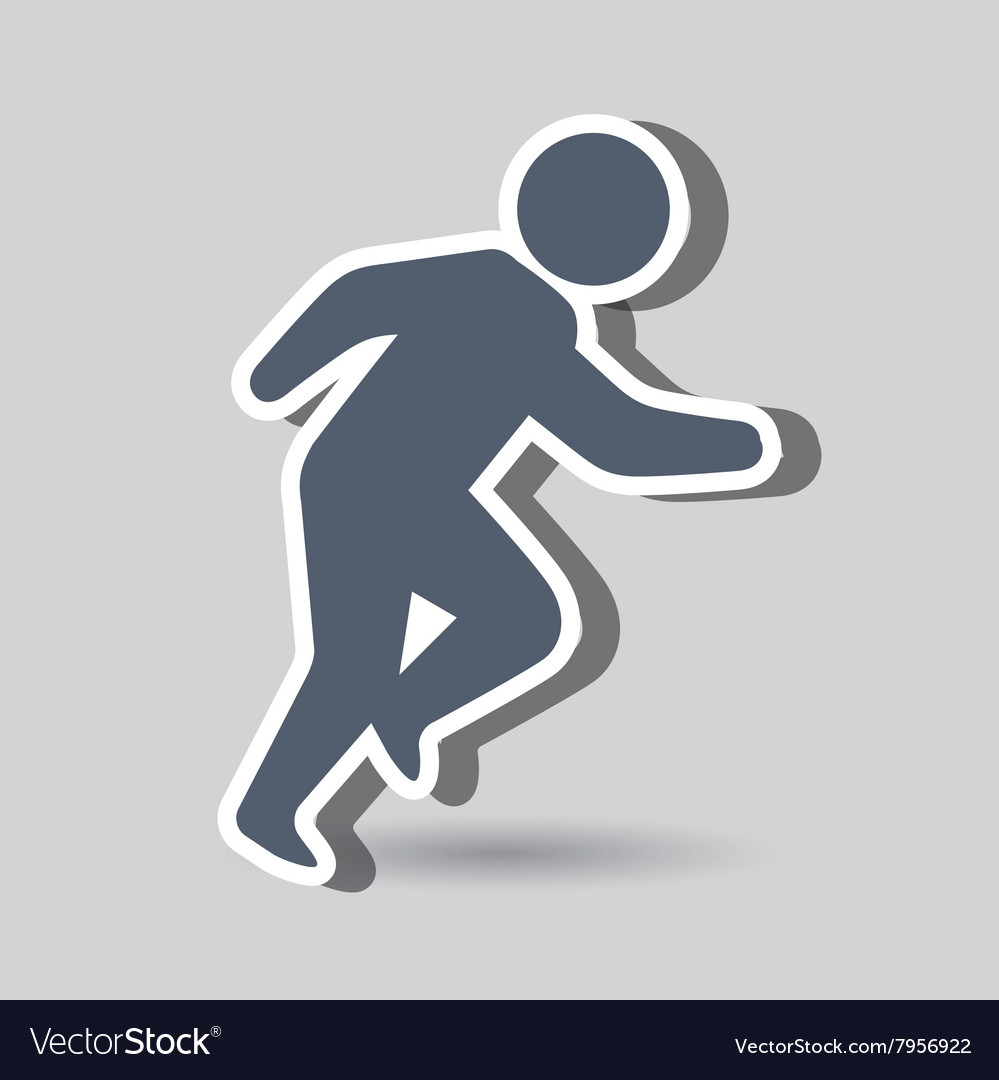 Runner avatar design Royalty Free Vector Image