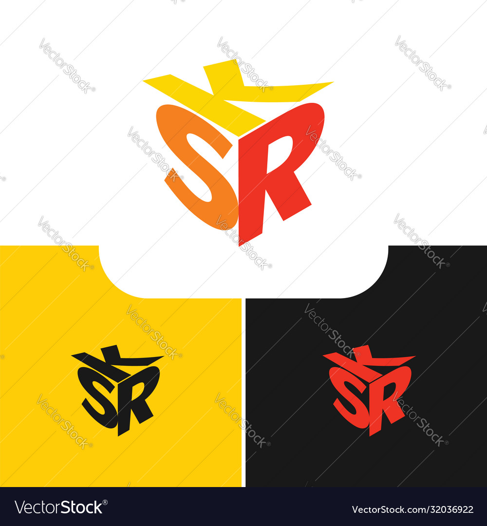 S R K Or S K R Letter Logo Unique Attractive Vector Image