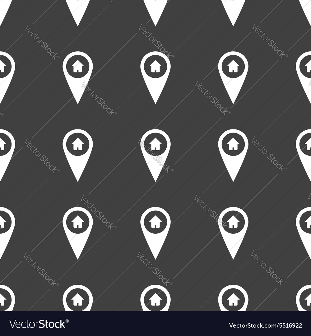 Straight black house pointer pattern Royalty Free Vector