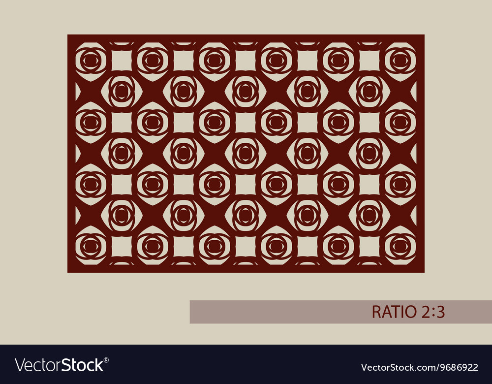 Template for decorative panel Royalty Free Vector Image