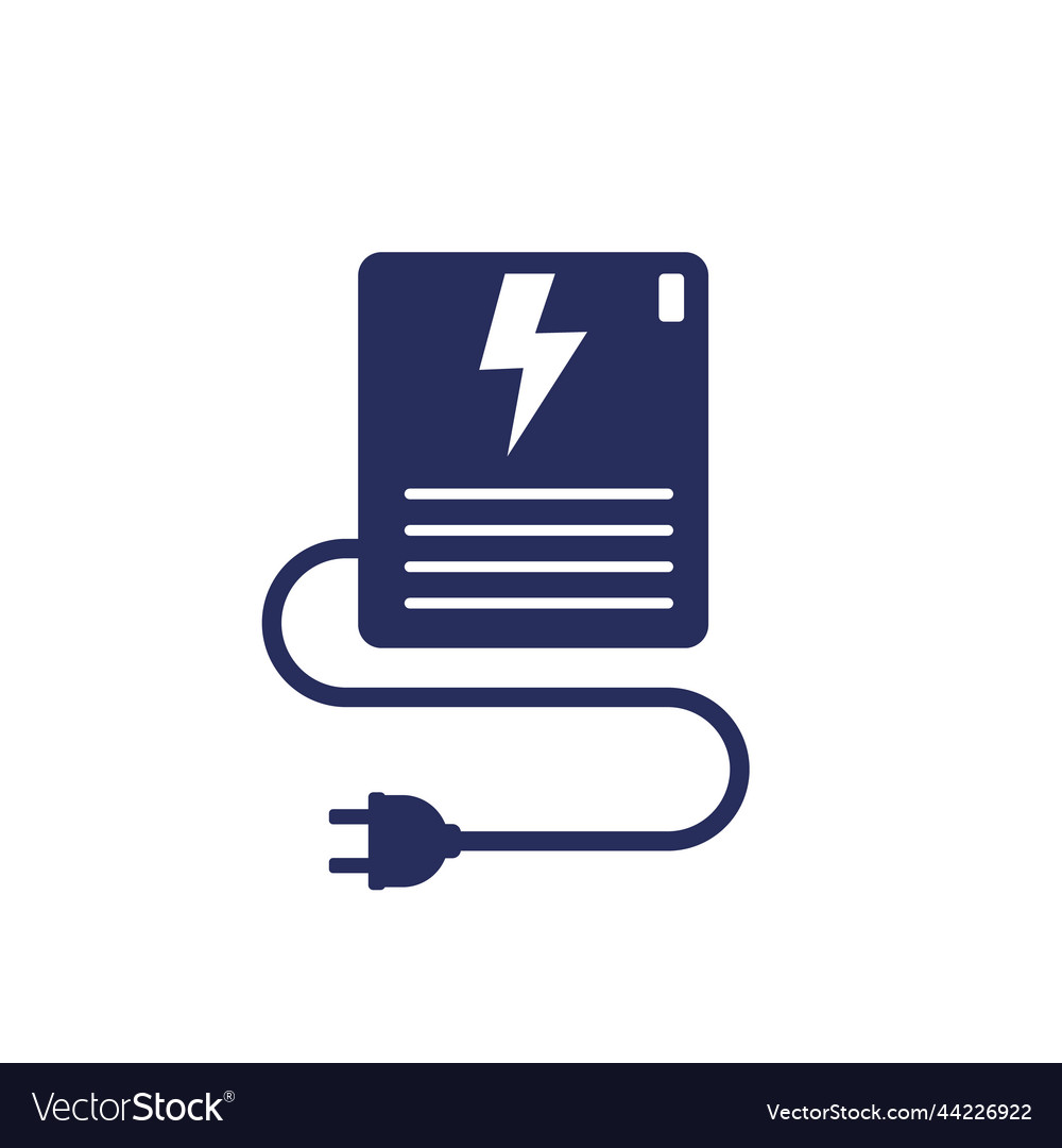 Ups uninterruptible power supply icon on white Vector Image Ups uninterruptible power supply icon on white Vector Image