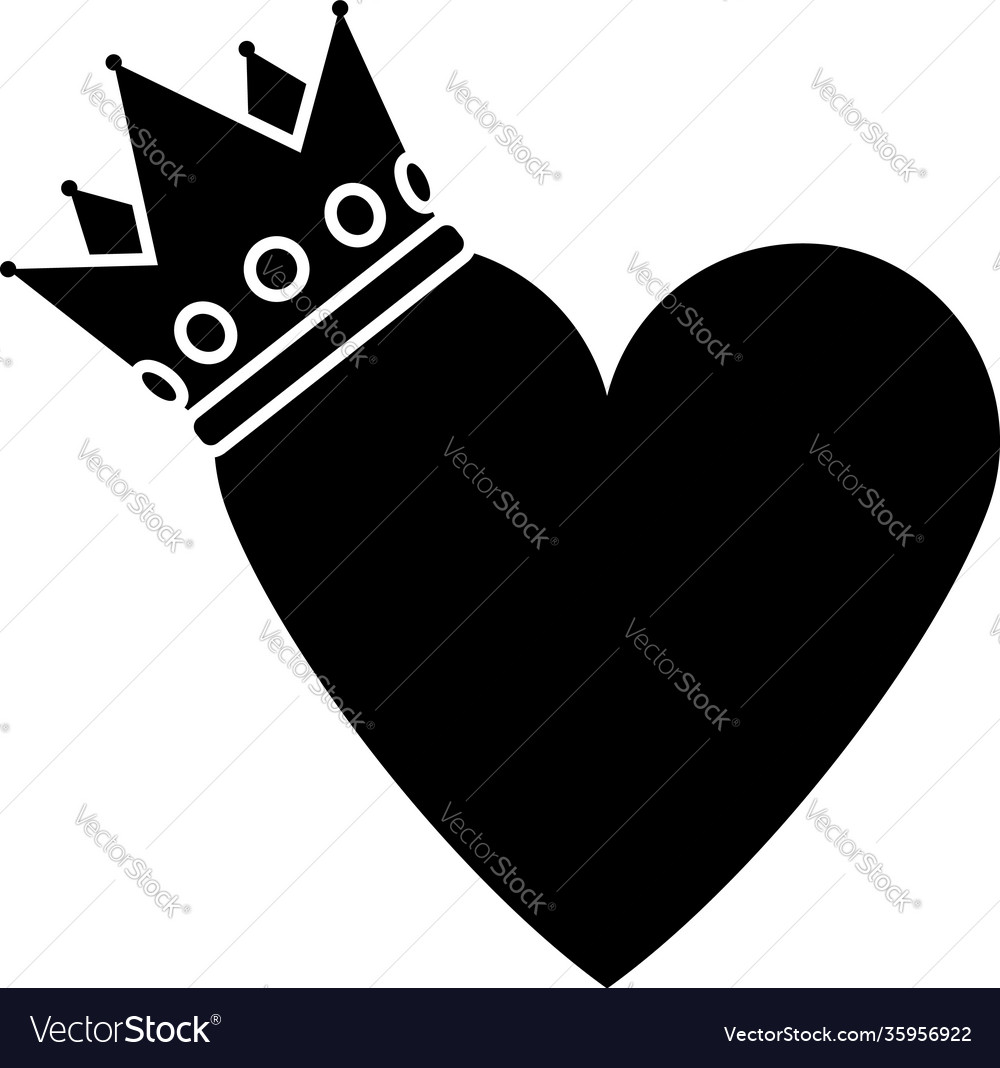 Valentine heart crown icon Royalty Free Vector Image Valentine heart crown icon Royalty Free Vector Image