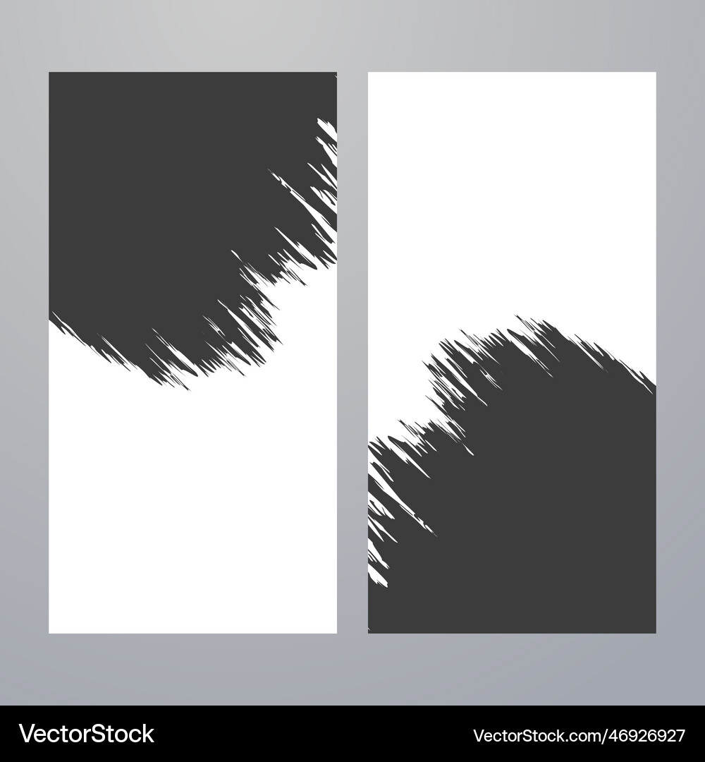 Abstract black and white banner template Vector Image