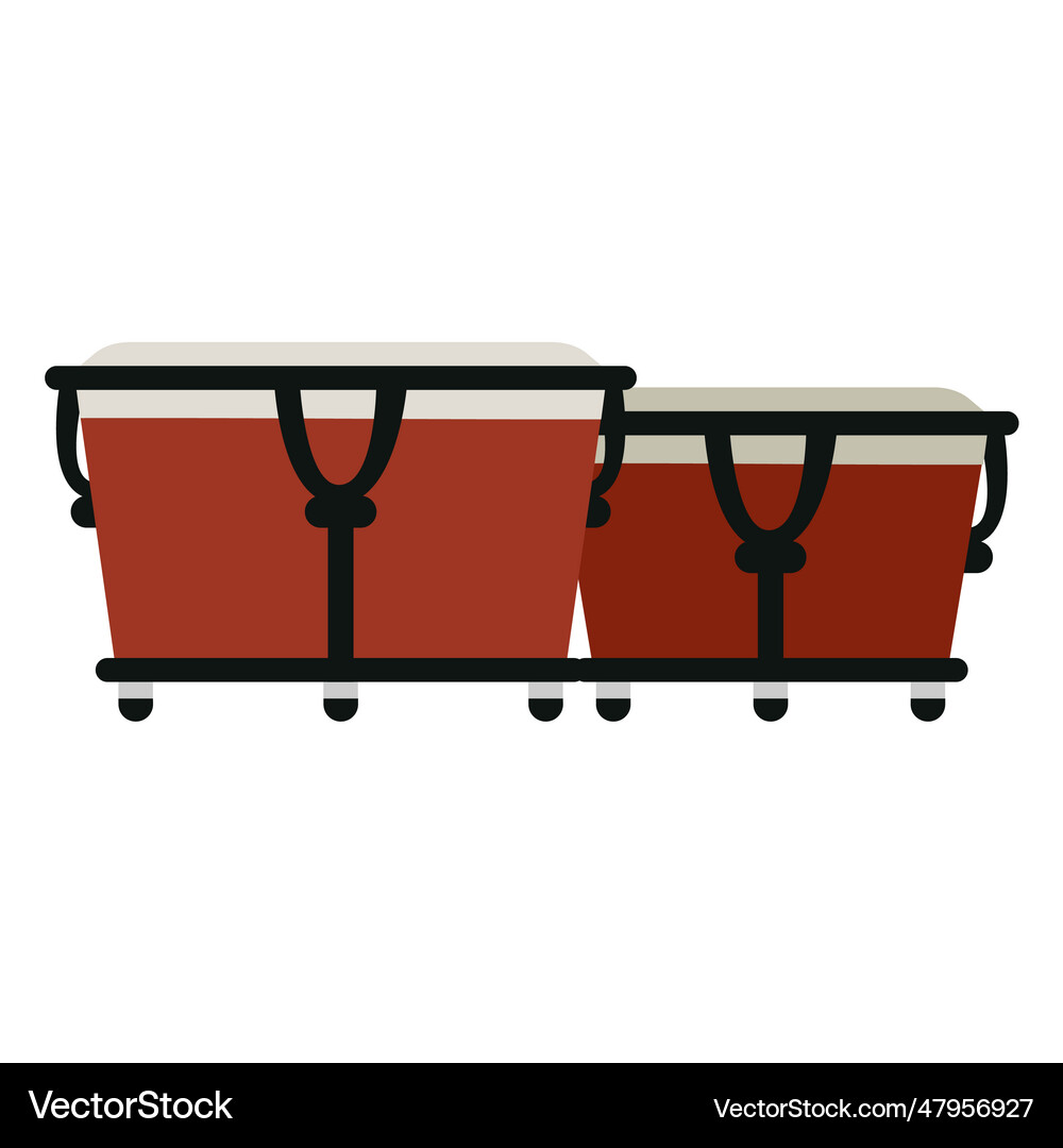 Bongos musical instrument icon Royalty Free Vector Image