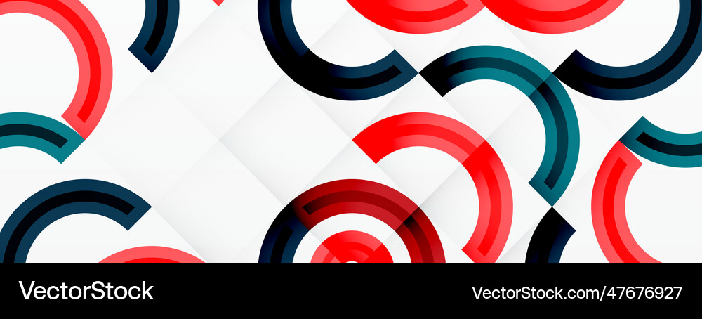 Colorful circle abstract background with vibrant Vector Image