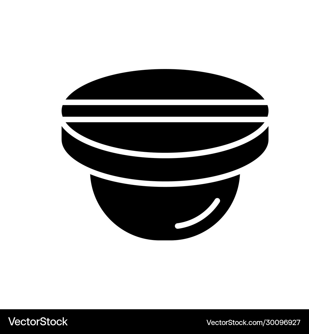Cutout silhouette round button nail or stub Vector Image