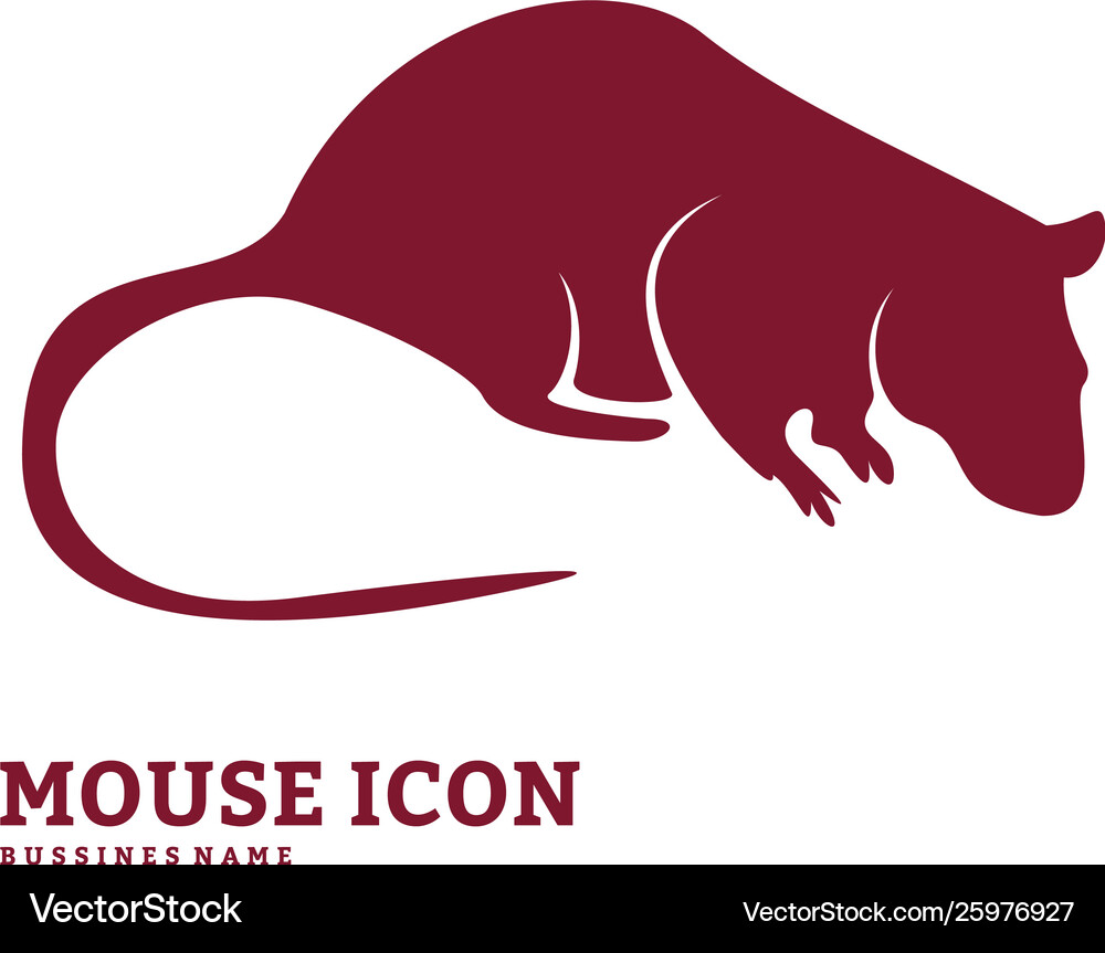 Mouse design silhouette Royalty Free Vector Image